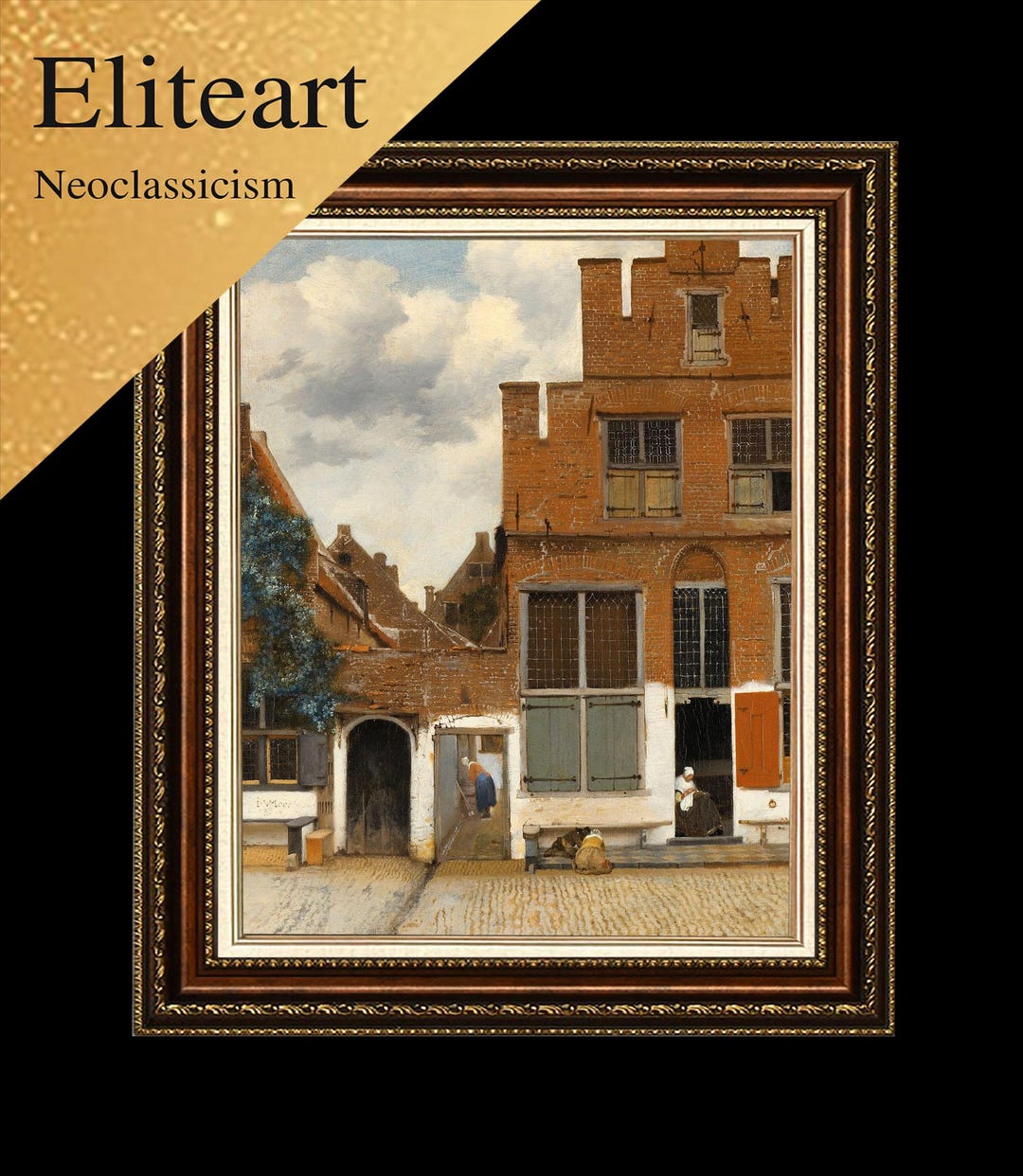 Eliteart-view of Houses in Delft, Known as 'the Little Street' by ...
