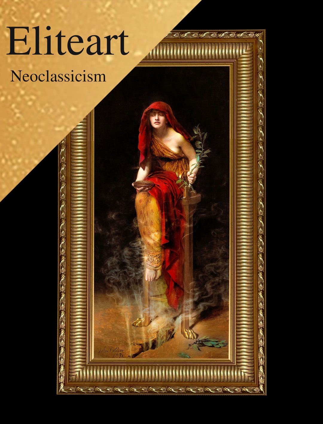 Eliteart-priestess of Delphi by John Collier Oil Painting Reproduction ...