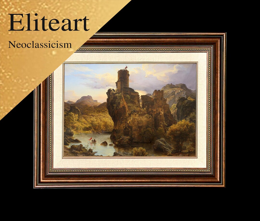 Eliteart-knight's Castle by Karl Friedrich Lessing Oil Painting ...
