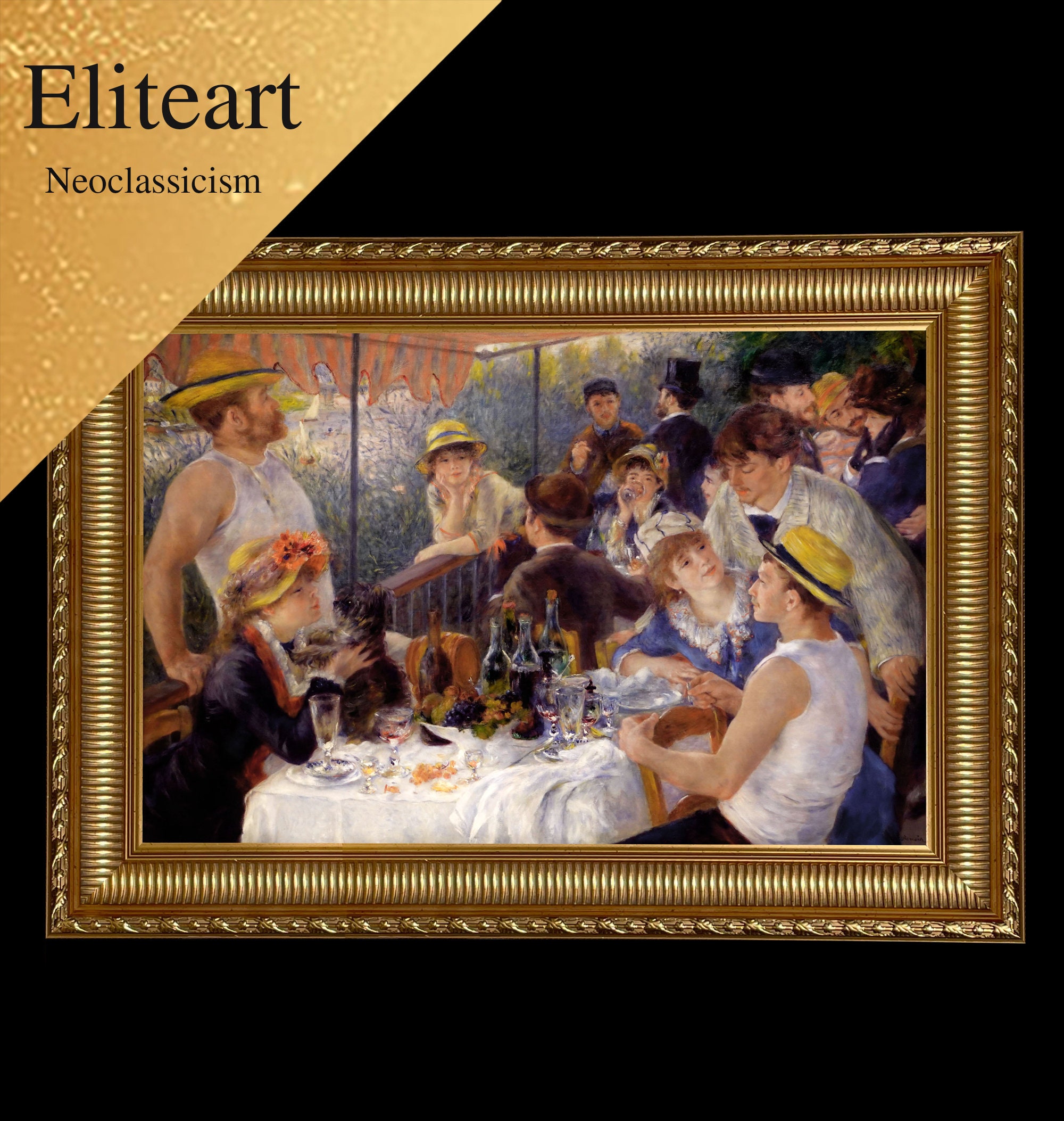 ELITEART- Luncheon of the Boating Party by Pierre-auguste Renoir Oil ...