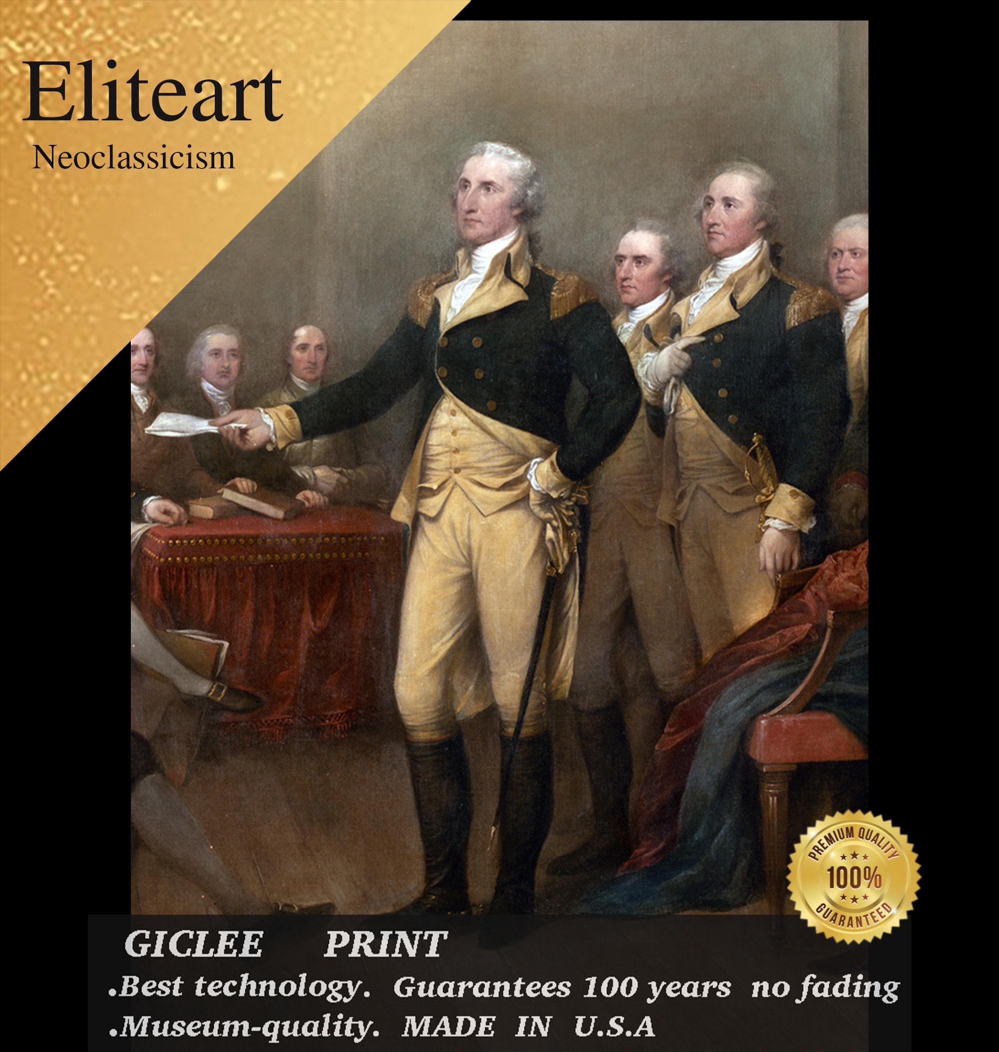 ELITEART- General George Washington Resigning His Commission by John ...