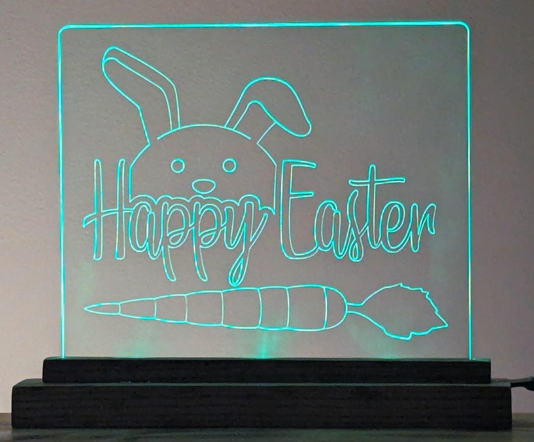 Easter Bunny and Carrot Timberglow Interchangeable LED Lamp Spring ...