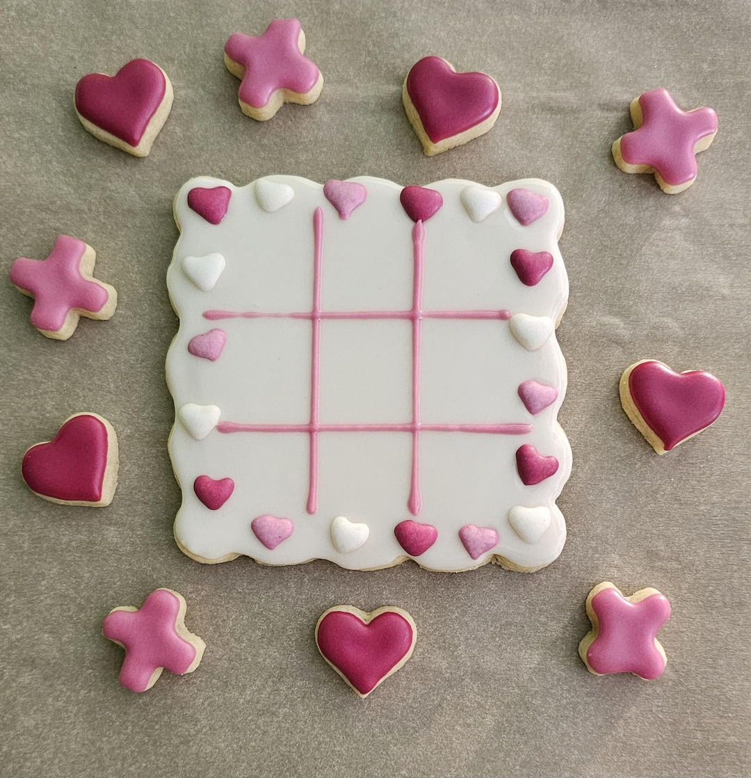 Tic Tac Toe Board Game Cookie - Etsy