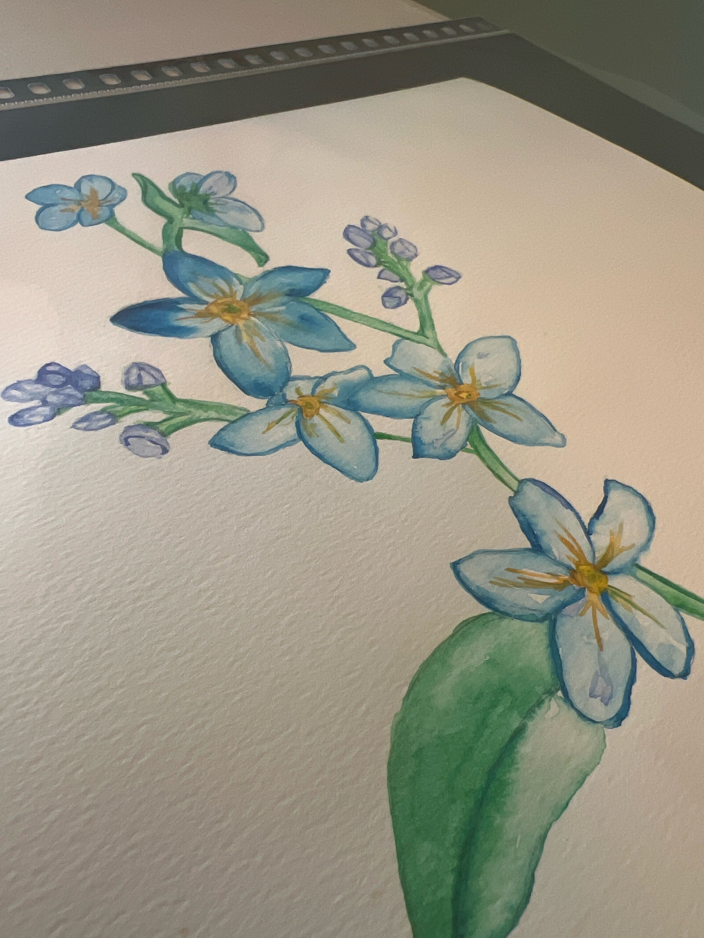 Handpainted Watercolor Blue Flowers, Perfect for a Gift! - Etsy