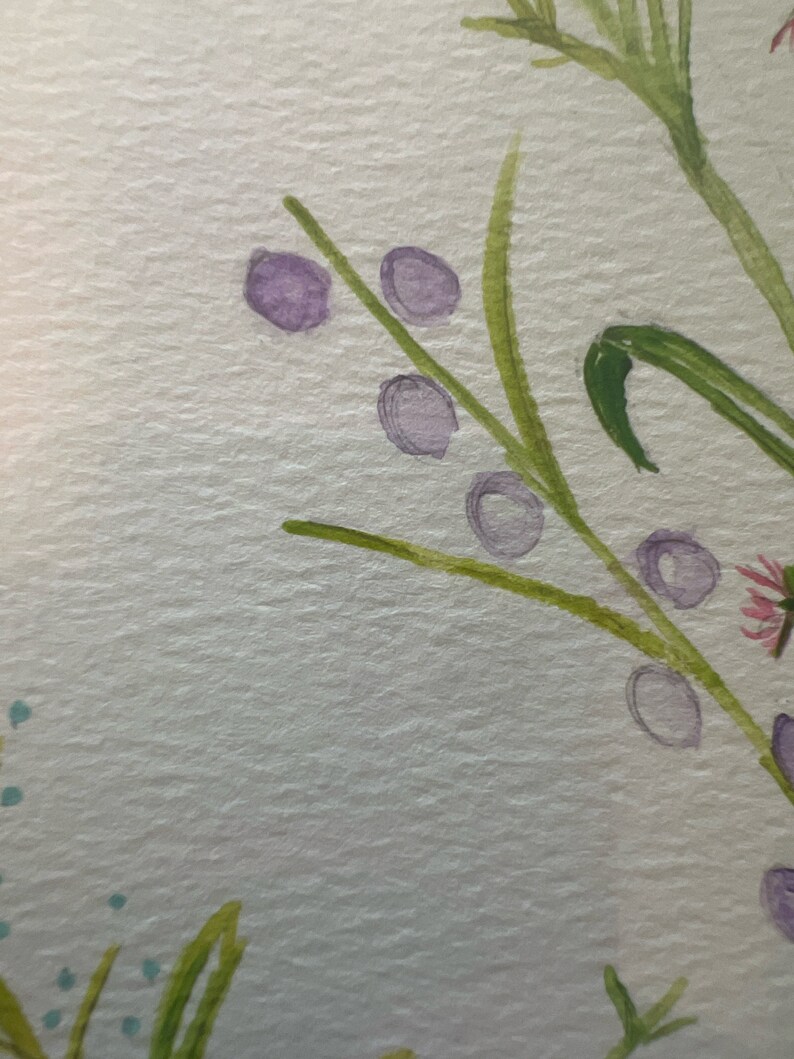 Handpainted Watercolor Floral Stems, Perfect for a Gift! - Etsy