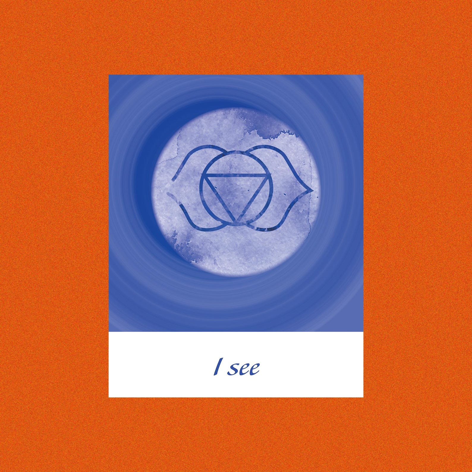 Indigo Third Eye Chakra Wall Art Meditative Yoga Symbols Print Calming ...