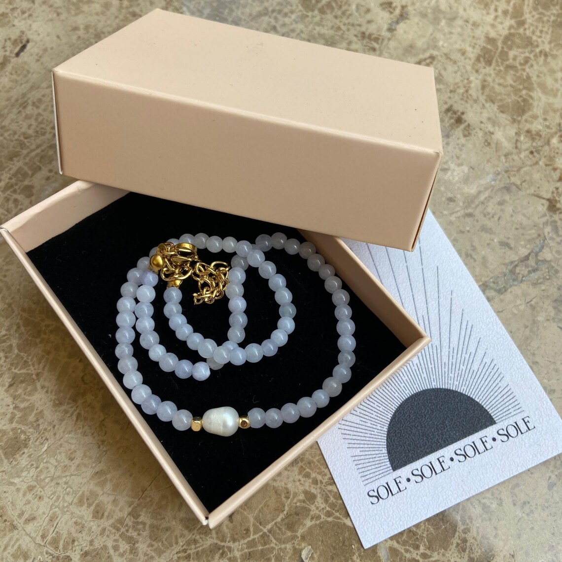 Tiny Bead& Real White Pearl Necklace, Minimalist Necklace, Beaded ...