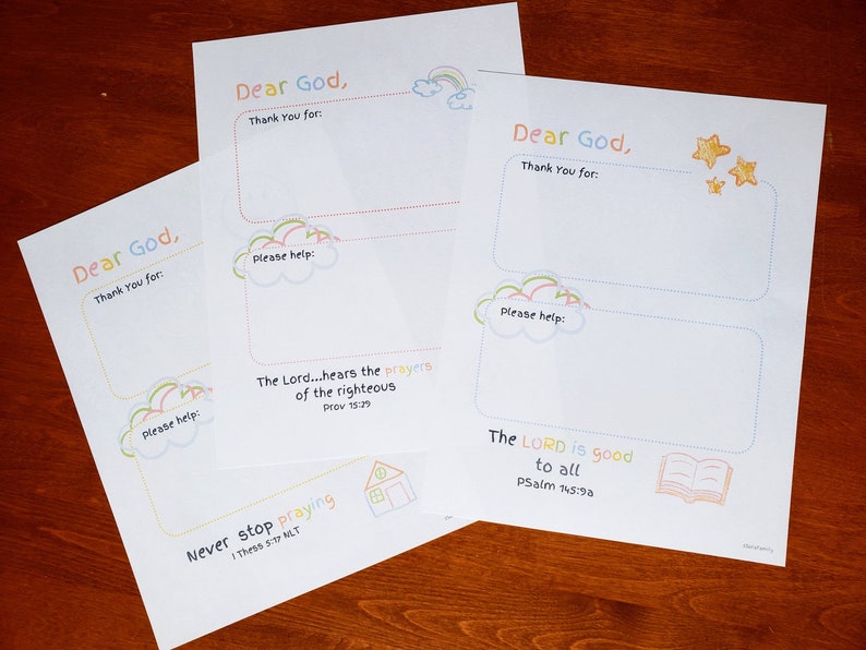 Little Kids Rainbow Prayer Journal Printable | Christian Preschool ...