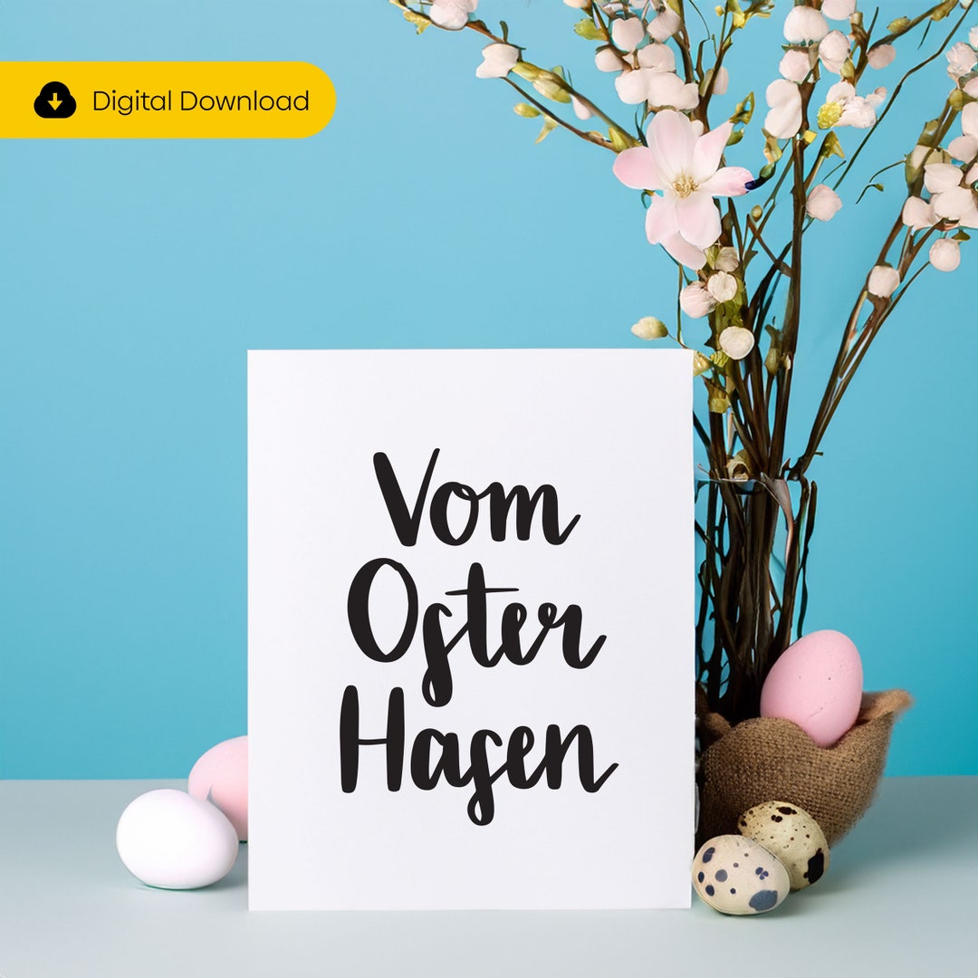 Ausdruckbare Osterkarte, Karte zu Ostern, Ostergruss Karte, Digitale ...