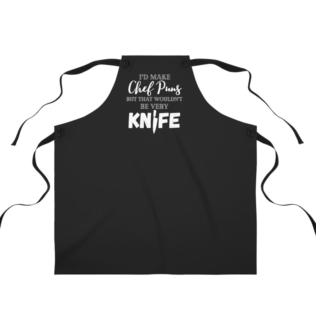 Chef's Apron, Black Novelty Apron, Funny Pun Apron,fun Gift for Dads - Etsy
