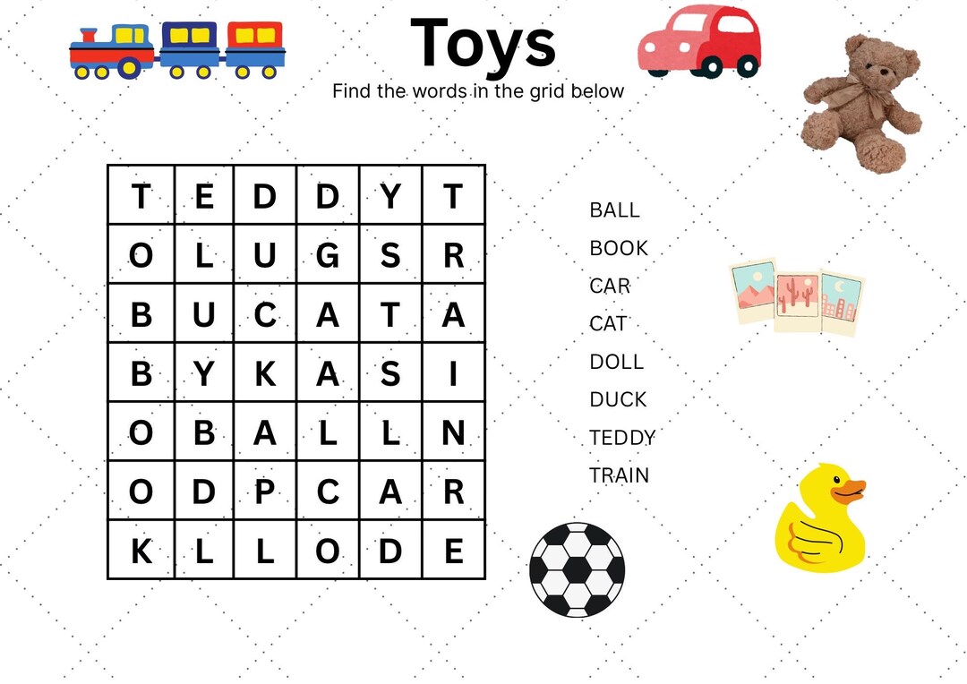 Simple Wordsearch Toys - Etsy
