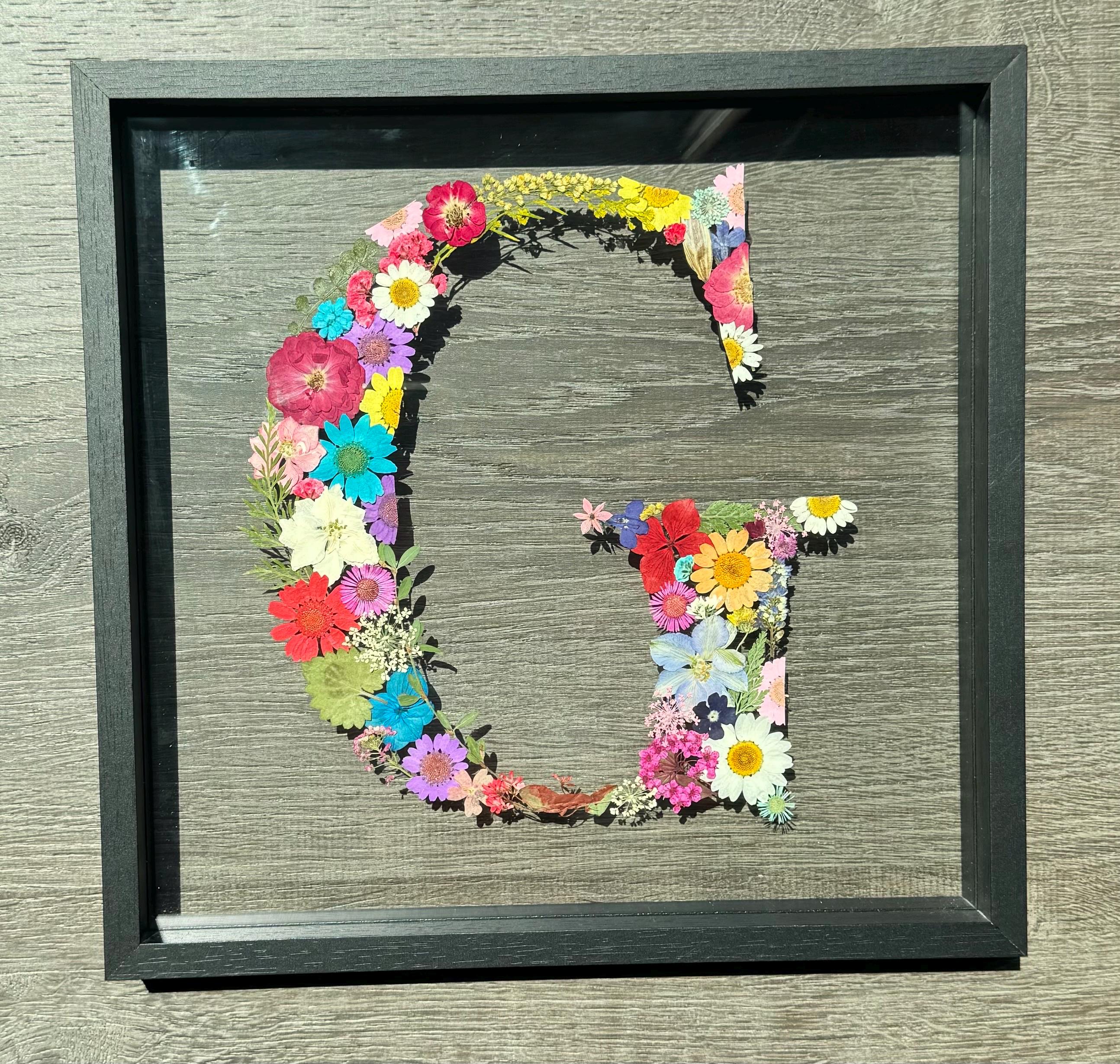 Pressed Flower Monogram - Etsy