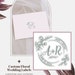 Green Wedding Couple Name Initials Labels Round Clear Stickers for ...
