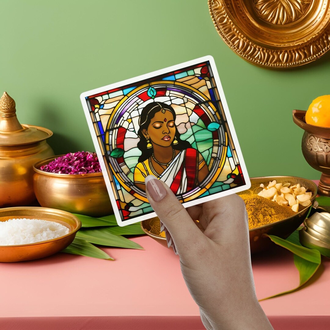 South Indian Woman Bindi Art Sticker Decor Indian Inspired Art South ...