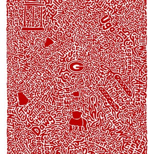 University of Georgia Art Print 8x10 - Etsy