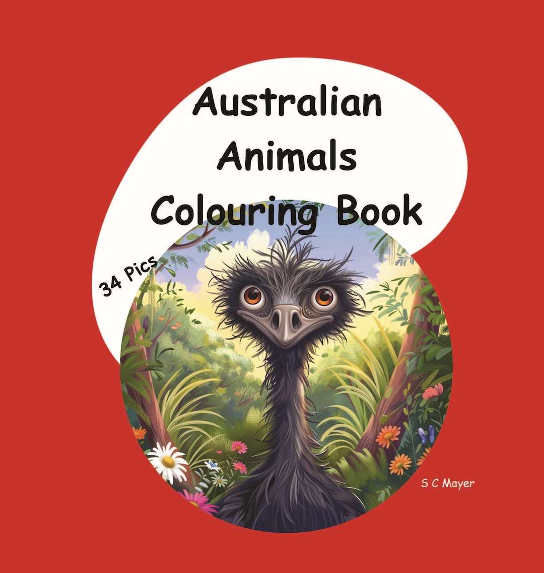 Australian Animals Colouring Book - Etsy