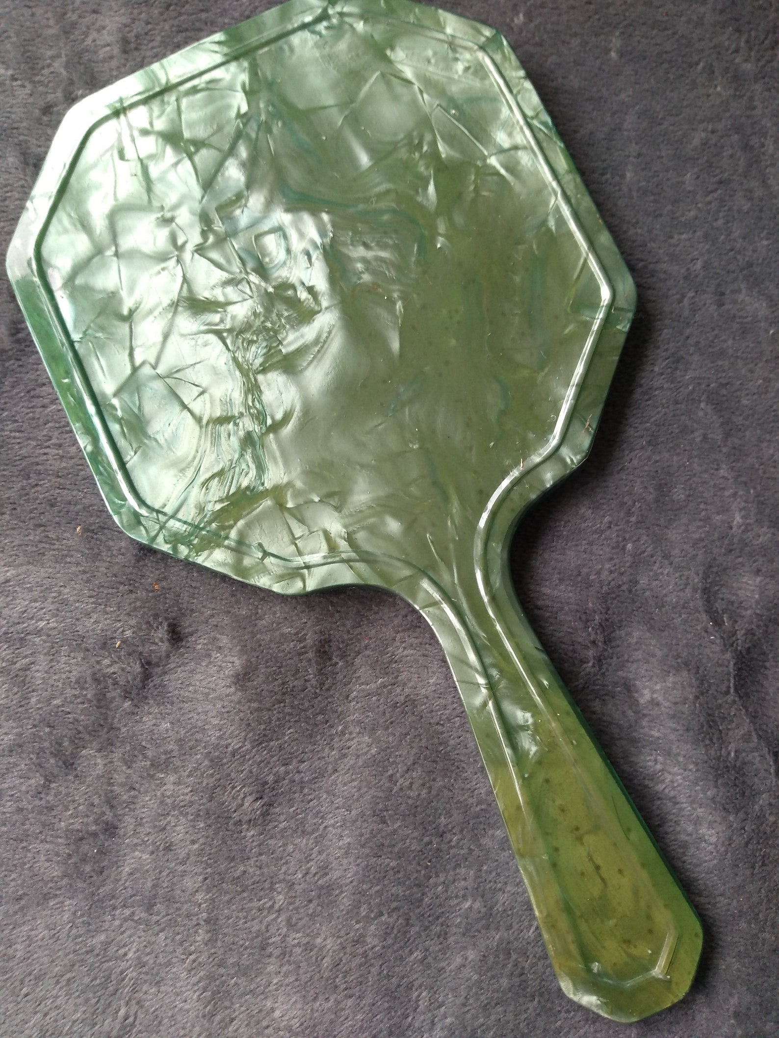 Vintage Green Celluloid Dressing Table Set From the 1930's Three ...