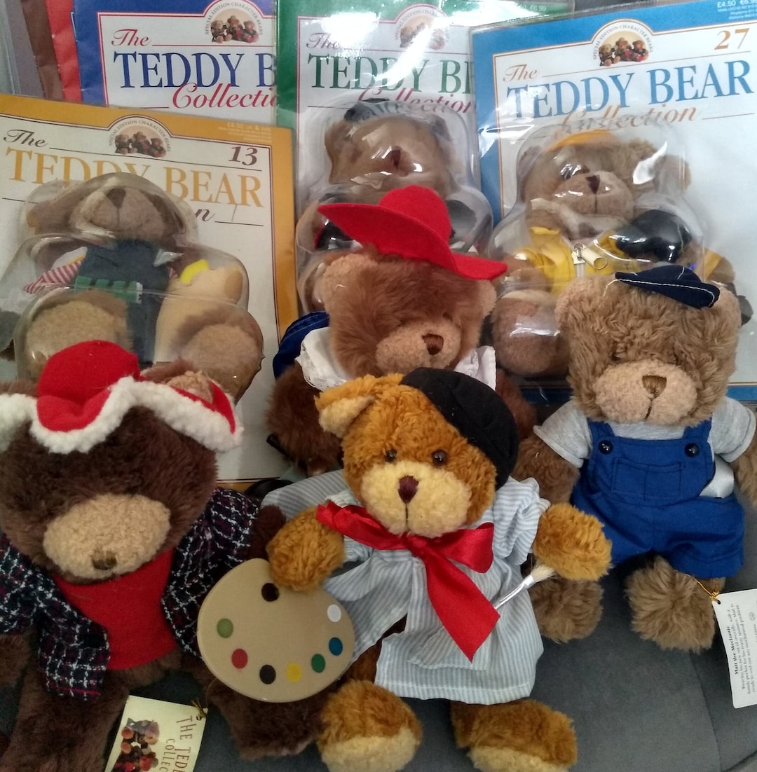 Teddy Bear Collection. Cute Little Vintage Bears. 20cm Tall and Dressed ...