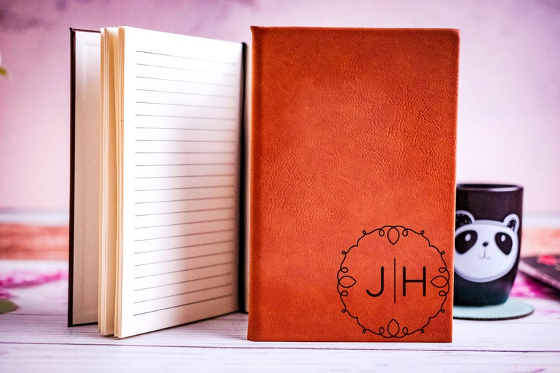 Company Logo Engraved Journal, Personalized Leather Journal, Customized ...