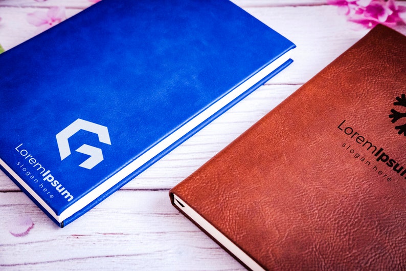 Company Logo Engraved Journal, Personalized Leather Journal, Customized ...