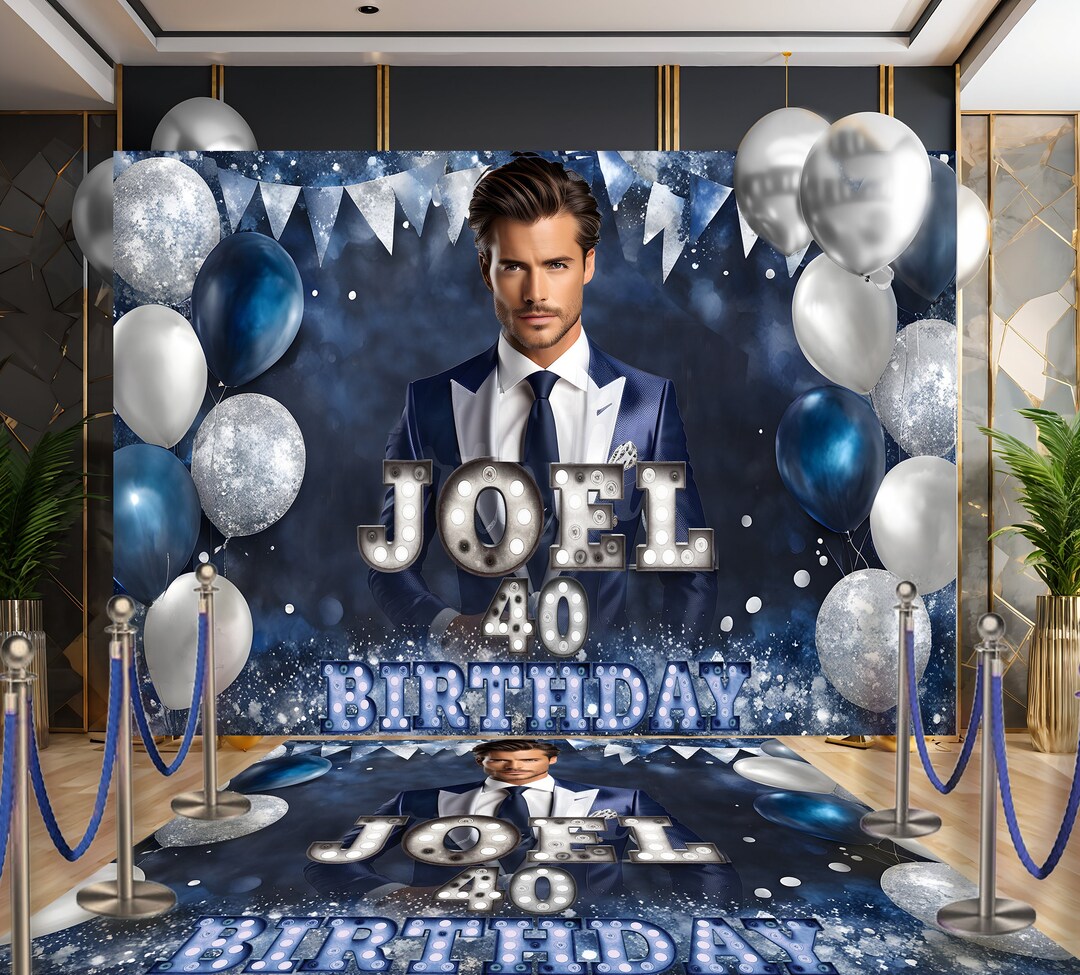 Custom Photo Happy Birthday Backdrop for Children Men Boys Graduations ...