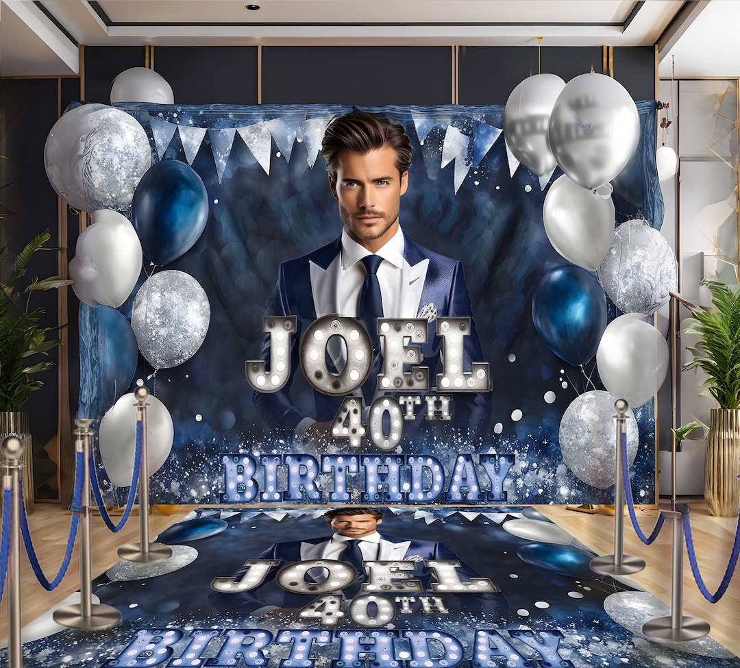 Custom Photo Happy Birthday Backdrop for Children Men Boys Graduations ...