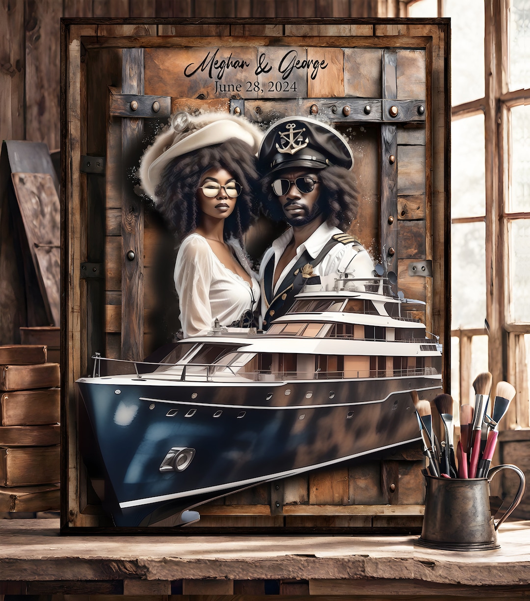 Custom Beach Wedding Decor Personalized Beach Wedding Gift for Couple ...