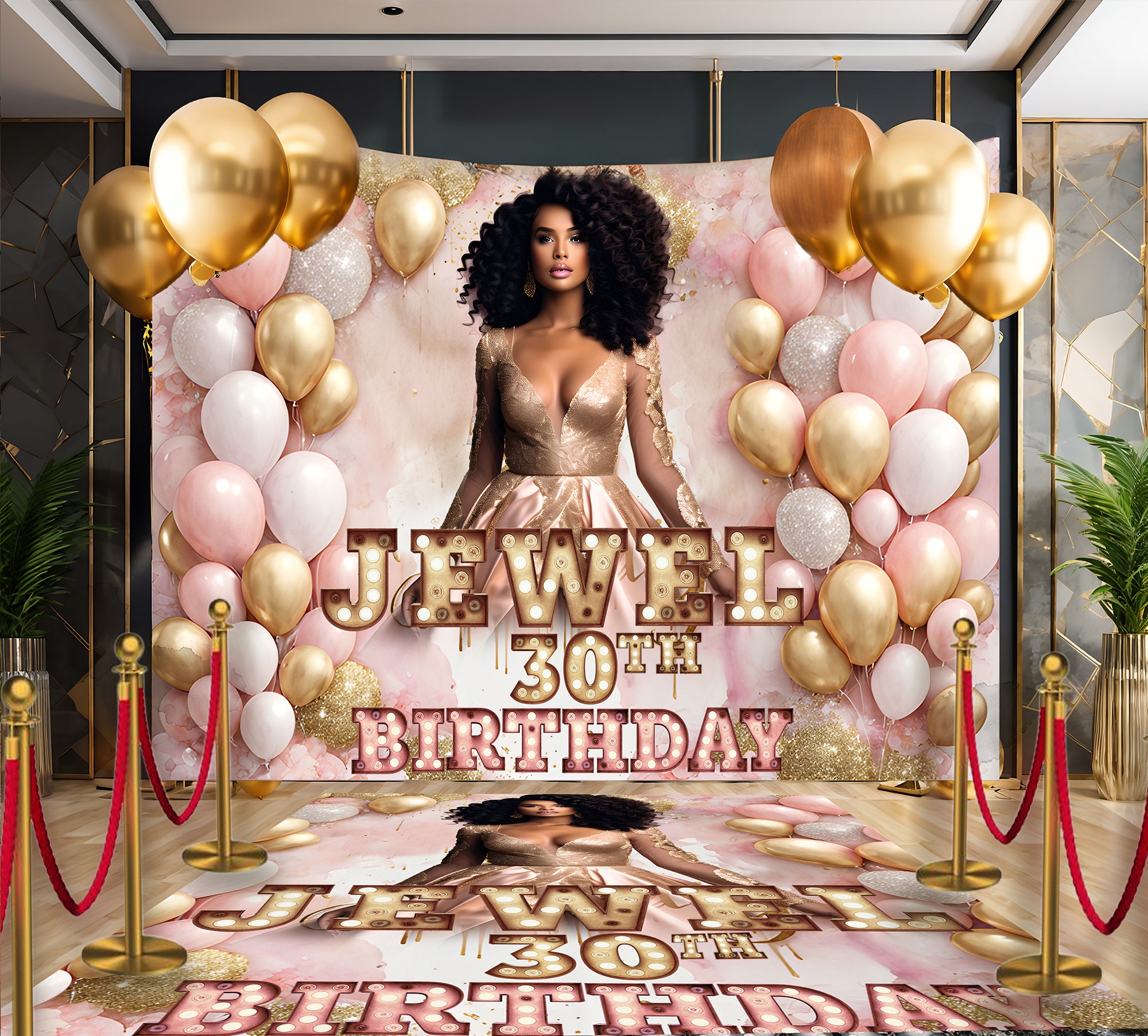 Extra LARGE Birthday Banner With Picture - Gold and Silver Birthday ...