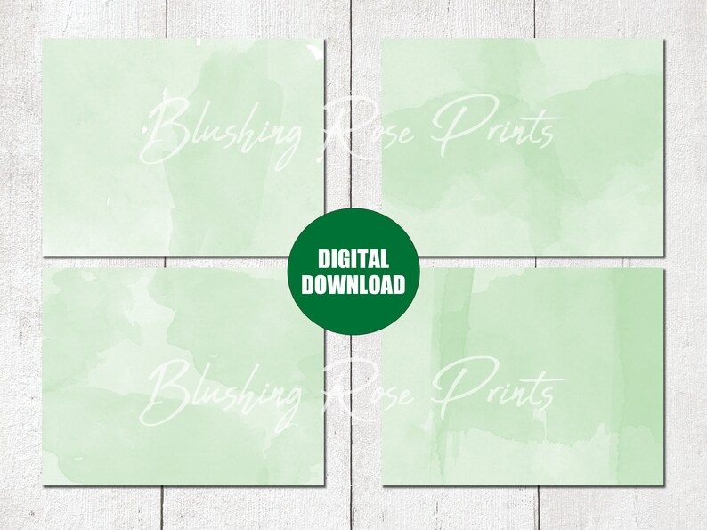 Green Watercolor Backgrounds Digital Paper Pack Journals Junk Journals ...