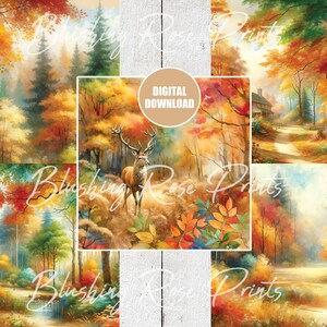 Fall Foliage Backgrounds | Digital Paper | Scrapbooking | Junk ...