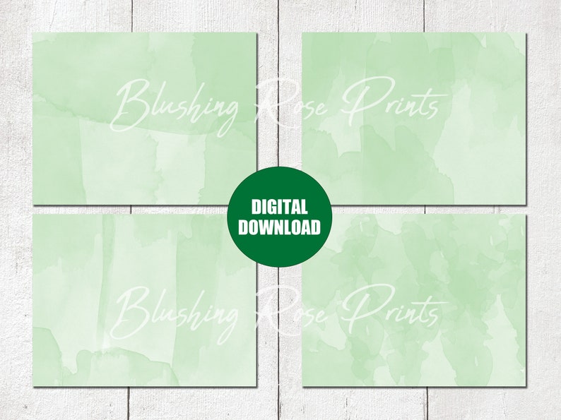 Green Watercolor Backgrounds Digital Paper Pack Journals Junk Journals ...