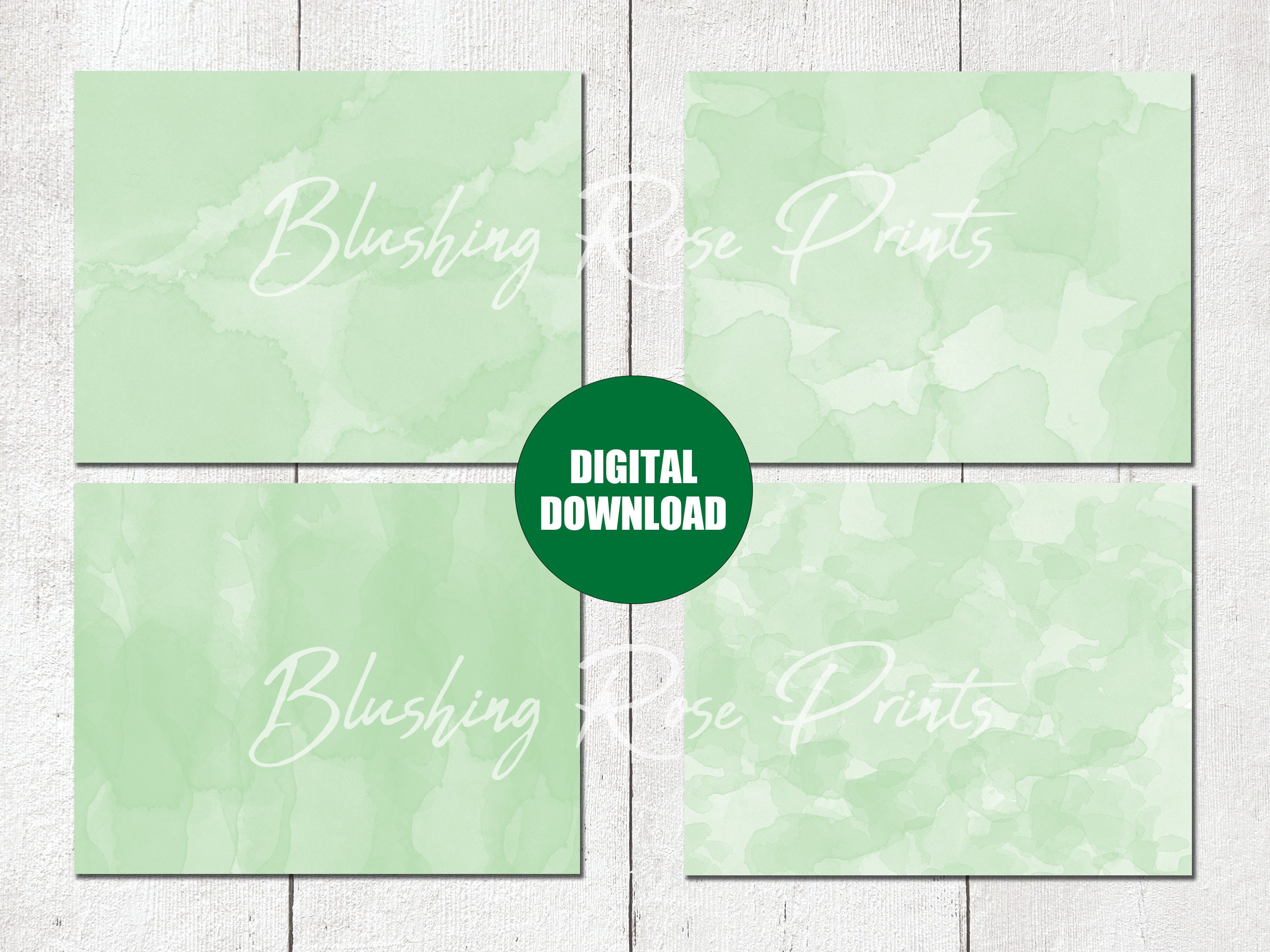 Green Watercolor Backgrounds Digital Paper Pack Journals Junk Journals ...