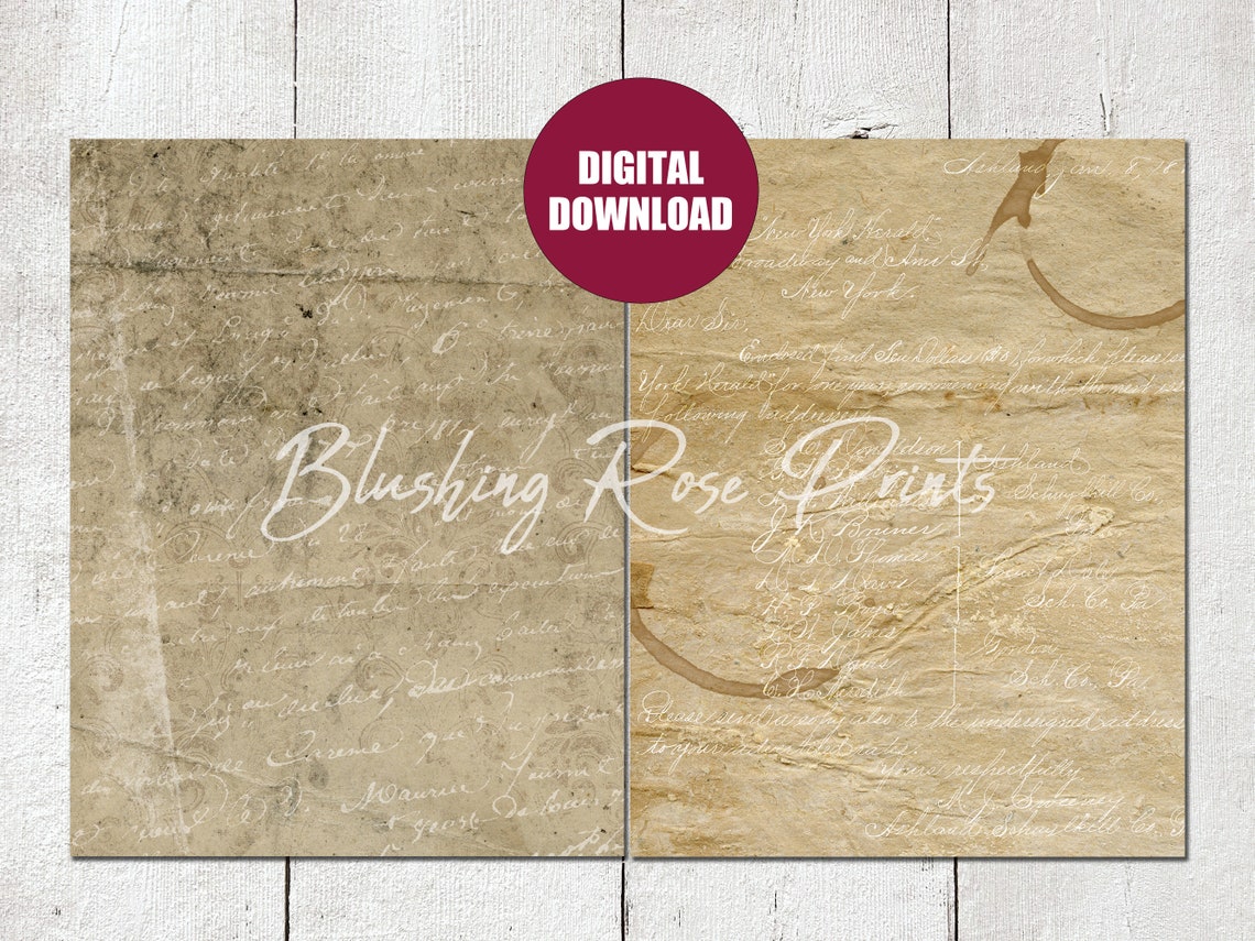 Antique Aged Paper With Handwriting - Journal Paper - Scrapbooking ...