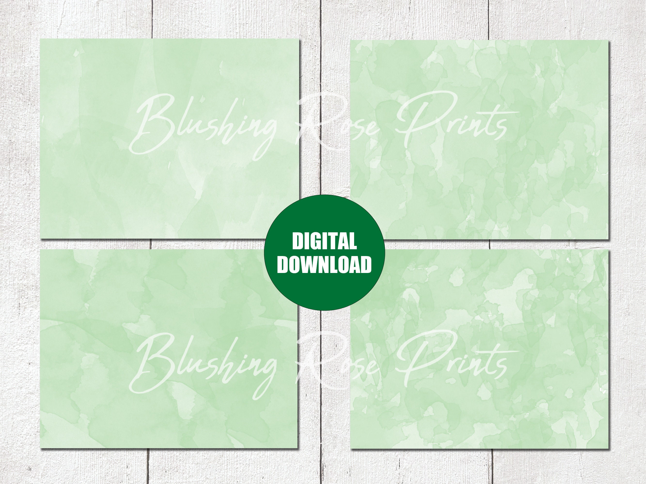 Green Watercolor Backgrounds Digital Paper Pack Journals Junk Journals ...
