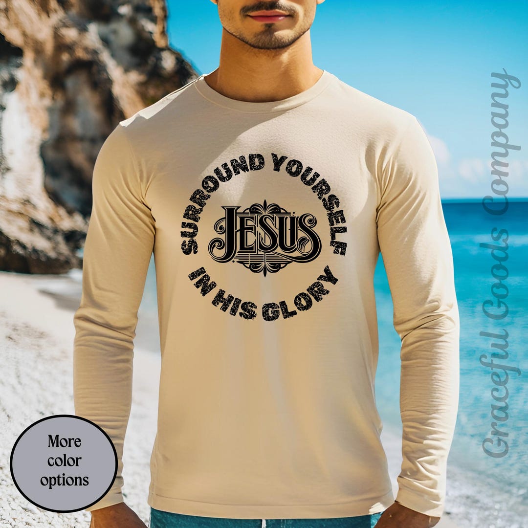 Christian Long Sleeve Bible Verse Shirt Tshirt Mens Faith Inspirational ...