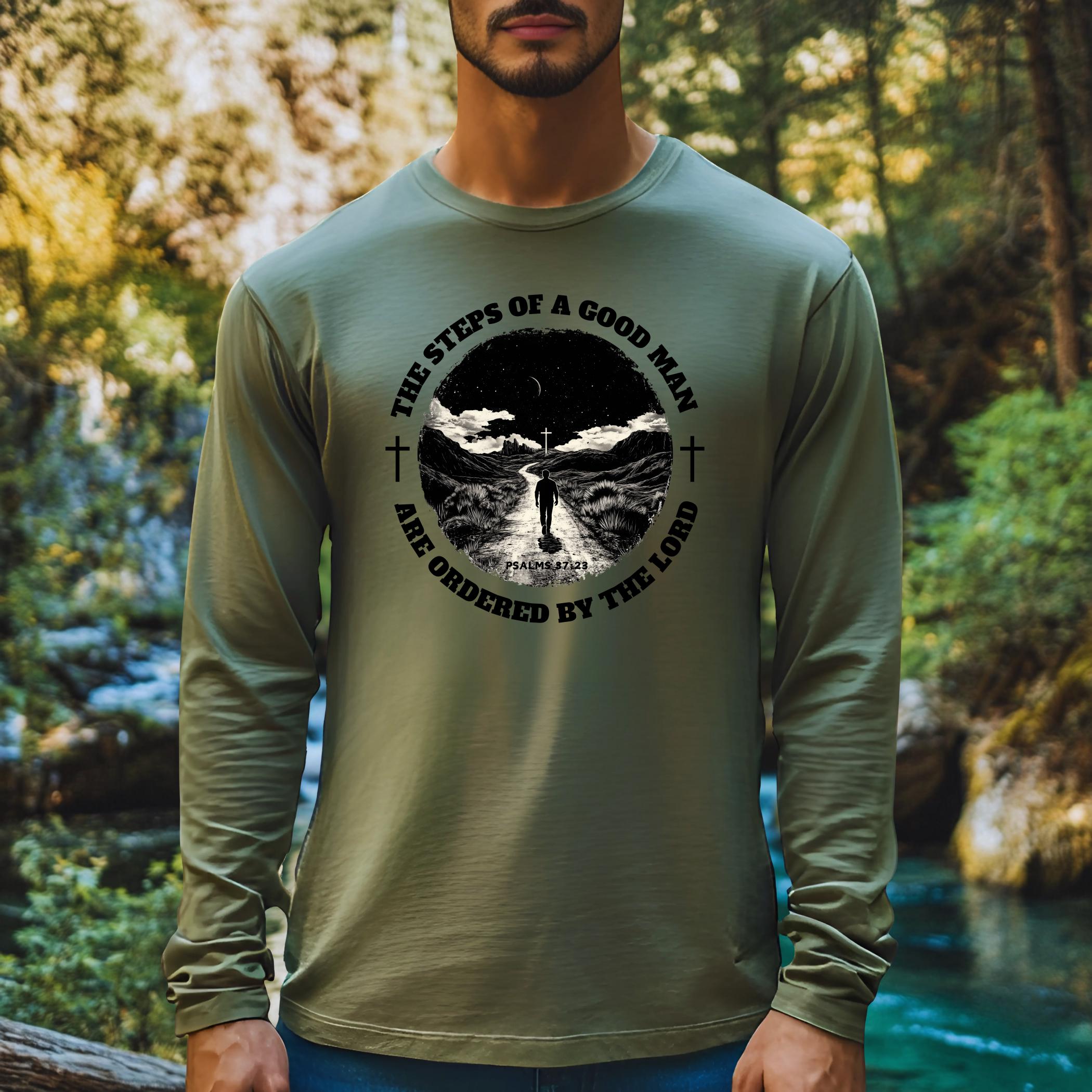 Christian Long Sleeve Bible Verse Shirt Tshirt Mens Faith Inspirational ...