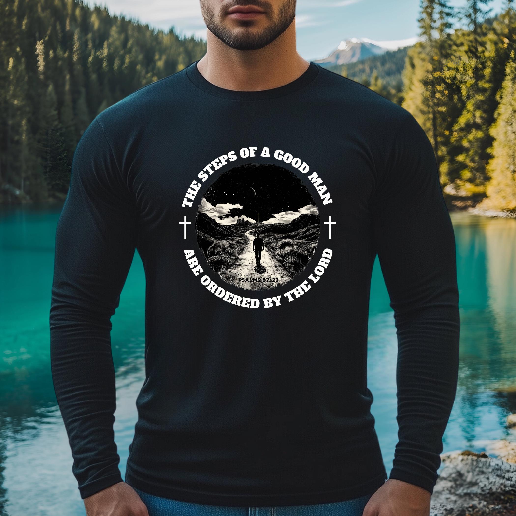 Christian Long Sleeve Bible Verse Shirt Tshirt Mens Faith Inspirational ...