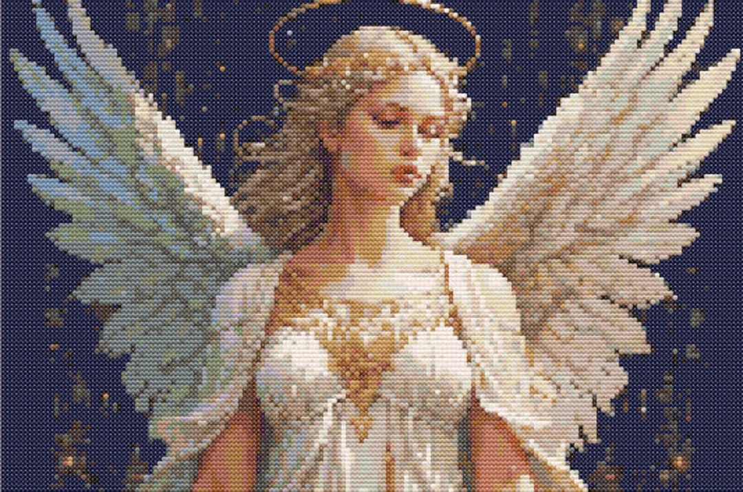 Angel No.3 Cross Stitch Pattern Download PDF DMC Colors - Etsy
