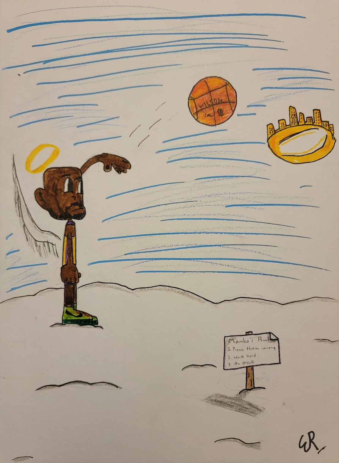 Lamelo Ball Art Basketball Drawing Portrait Kobe Bryant Brooklyn Nets ...