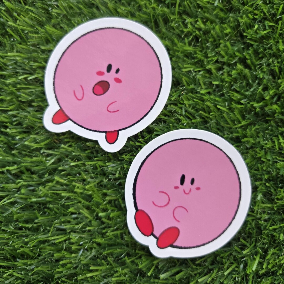 Silly Kirby Waterproof Vinyl Sticker Set - Etsy