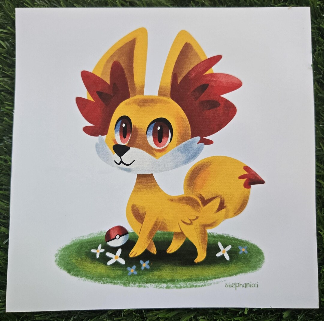 Fennekin Pokemon 6x6 Signed Fine Art Print - Etsy