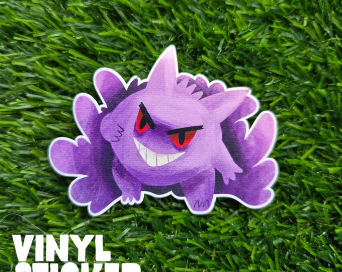 Gengar Pokemon Vinyl Waterproof Sticker - Etsy