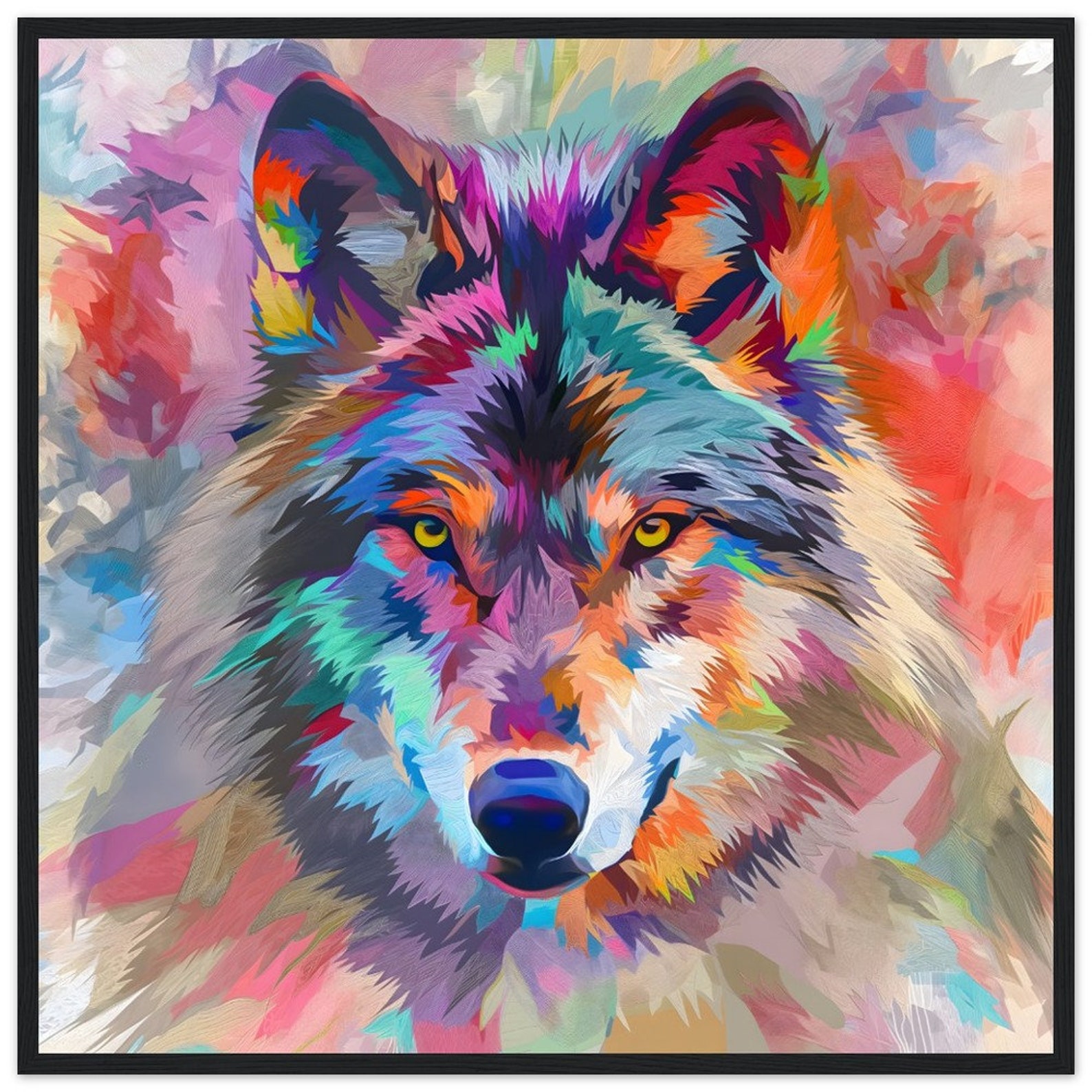 Wolf Framed Print, Comedy Animal Art Print, Gift Idea, Wall Art Decor ...