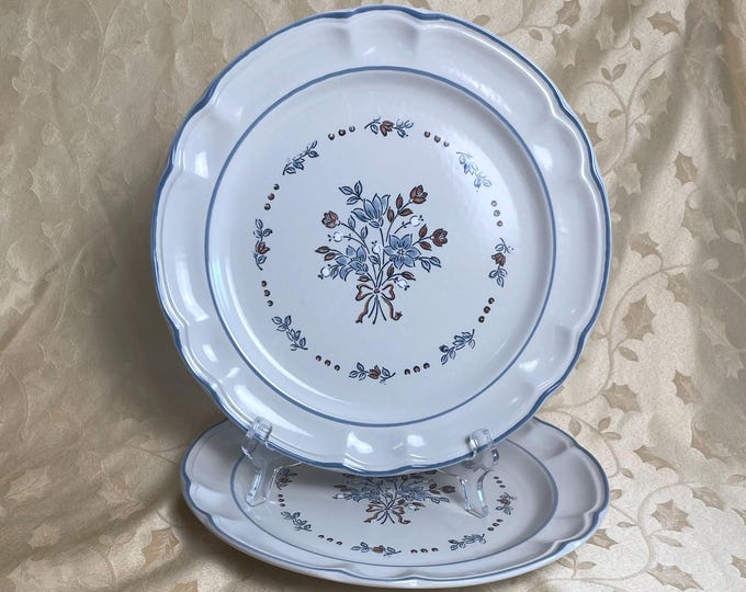 2 Vintage Cottagecore Dinner Plates, Farmhouse Decor, Cordella Bluet ...