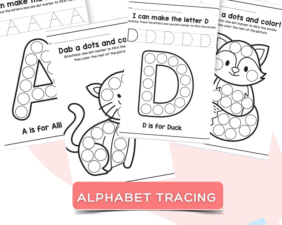 Alphabet Tracing, Alphabet Dot Sheets, Alphabet Learning, Alphabet ...
