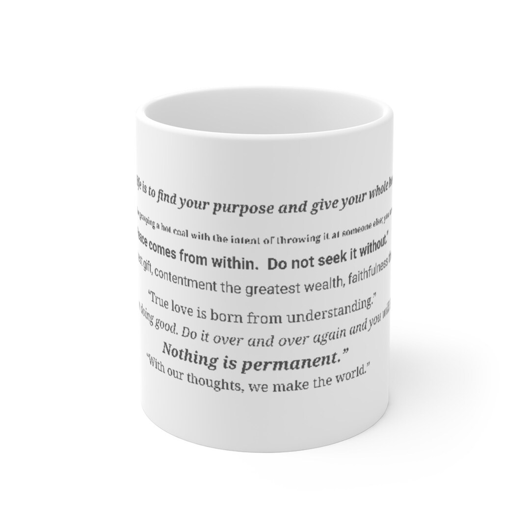 Positive Quotes Mug, Number 2. 11oz - Etsy