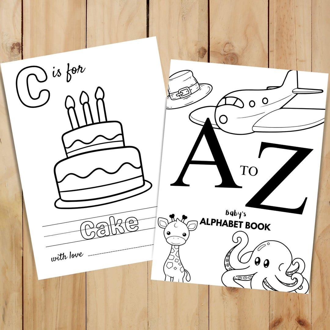 Baby's First ABC Book Coloring Pages Coloring Book Minimalist Baby ...