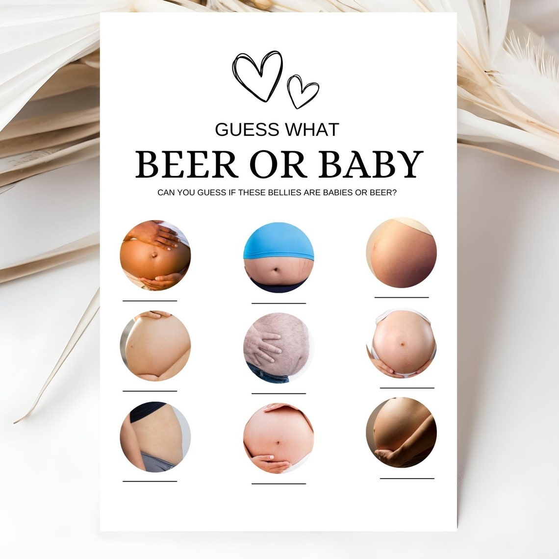 Funny Baby Shower Game Minimalist Baby Shower Game Minimalist Shower ...