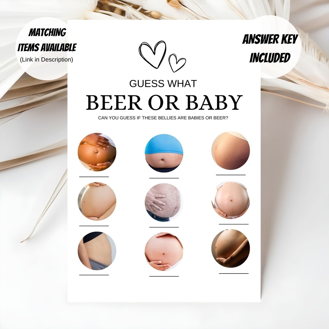 Baby Shower Game Bundle Funny Baby Shower Game Minimalist Shower Game ...