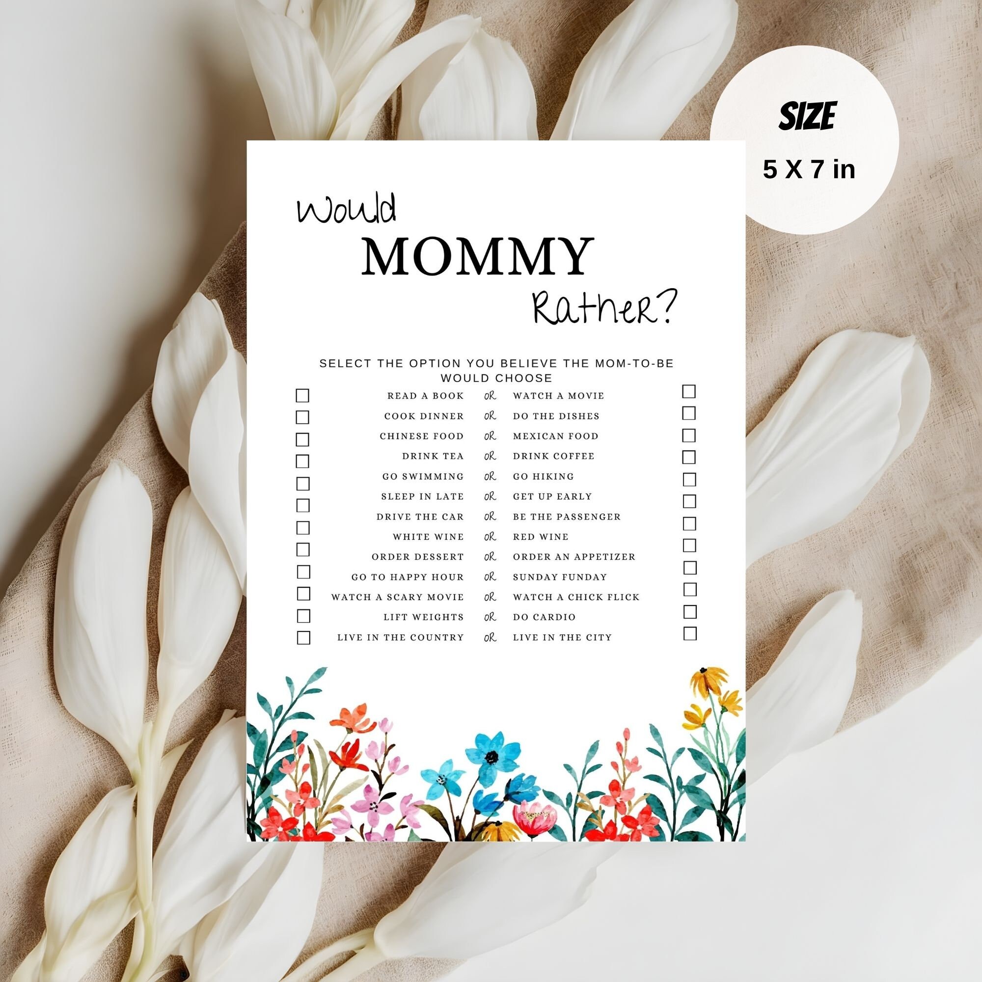 Flowering Baby Shower Games Bundle Floral Baby Shower Game Greenery ...